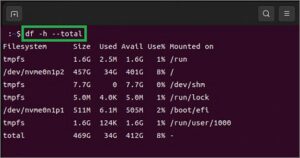 Linuxのdfコマンドでディスクの空き領域のサイズを確認する | kantan-prog